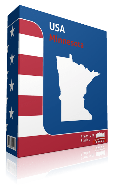 US State MInnesota County Map Template for Microsoft PowerPoint ...